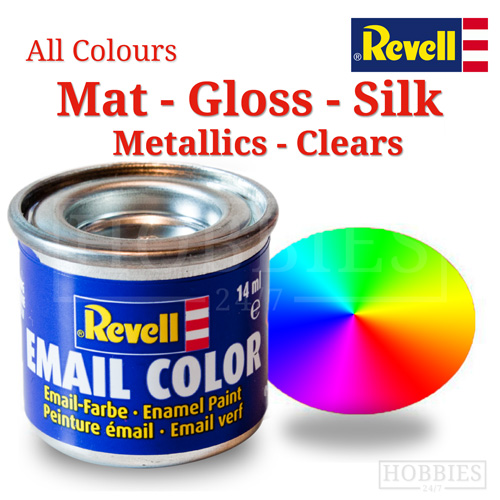 Revell Enamel 14ml Tin Model Paints Full Set Mat Gloss Silk Metallic ...