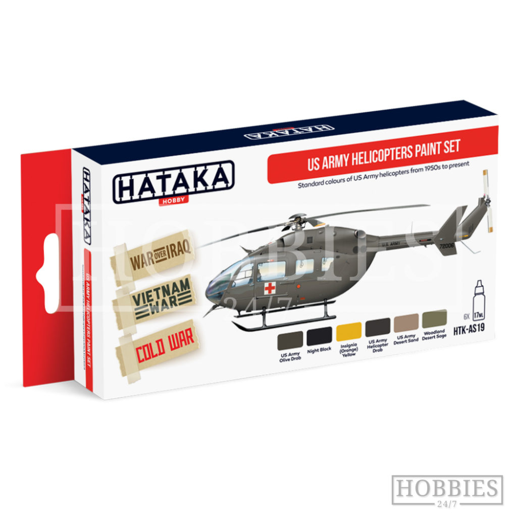 US Army Helicopters Set Hataka Modern Aviation Paint Set - Hobbies247 ...
