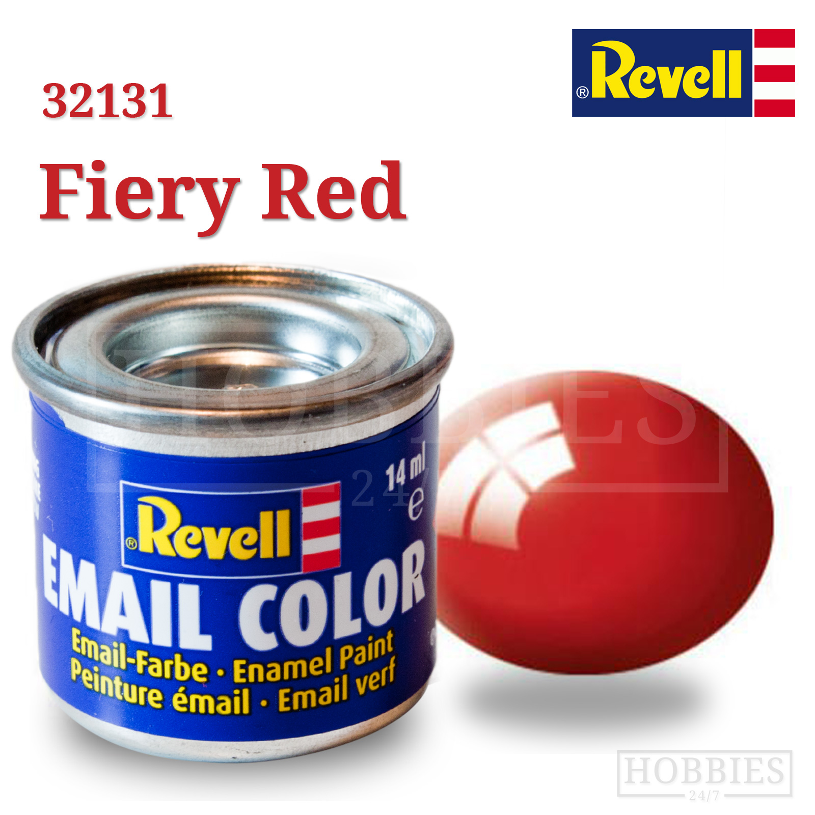 Gloss 31 Fiery Red - Revell Enamel 14ml Tin - Hobbies247 Online Model Shop