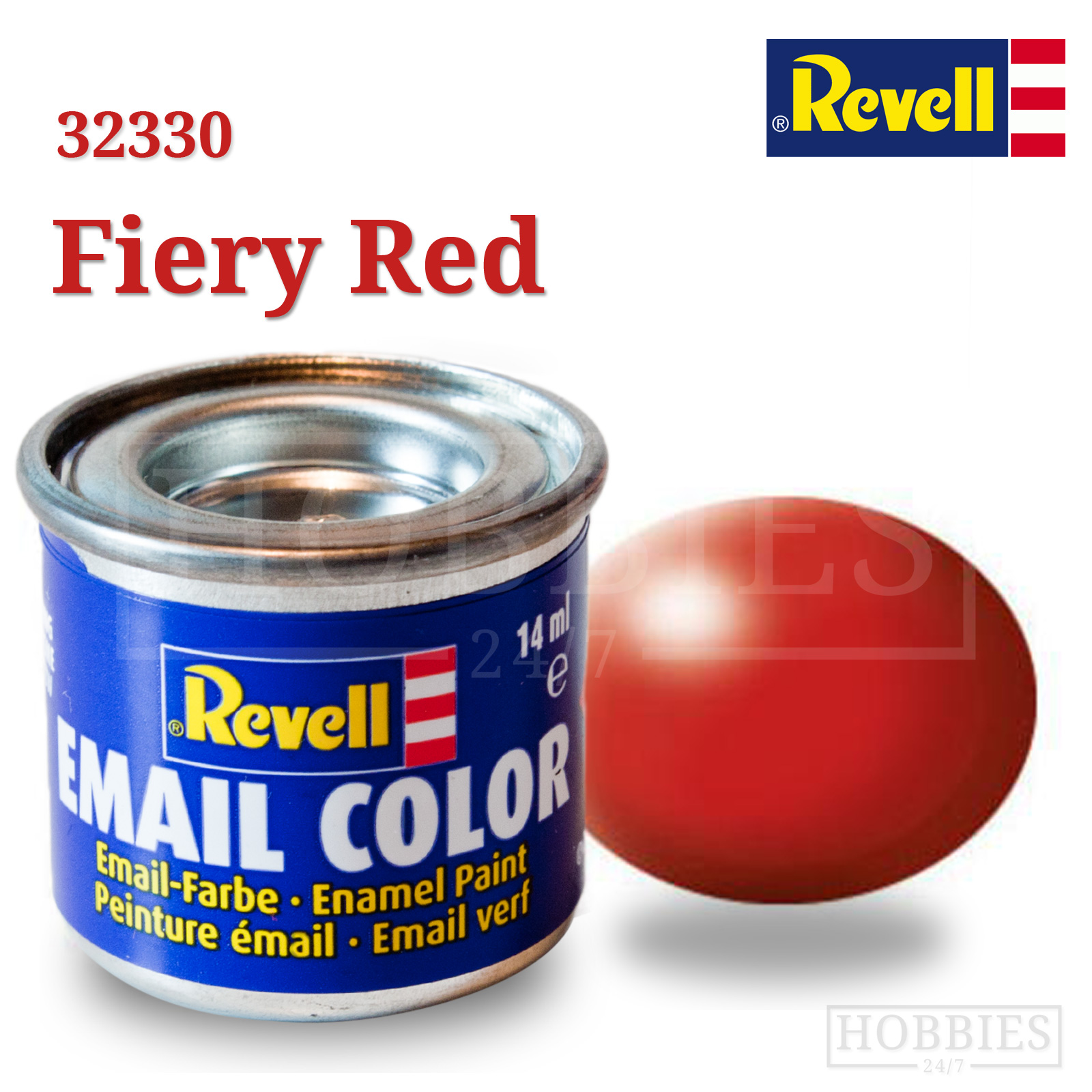 Silk 330 Fiery Red - Revell Enamel 14ml Tin - Hobbies247 Online Model Shop