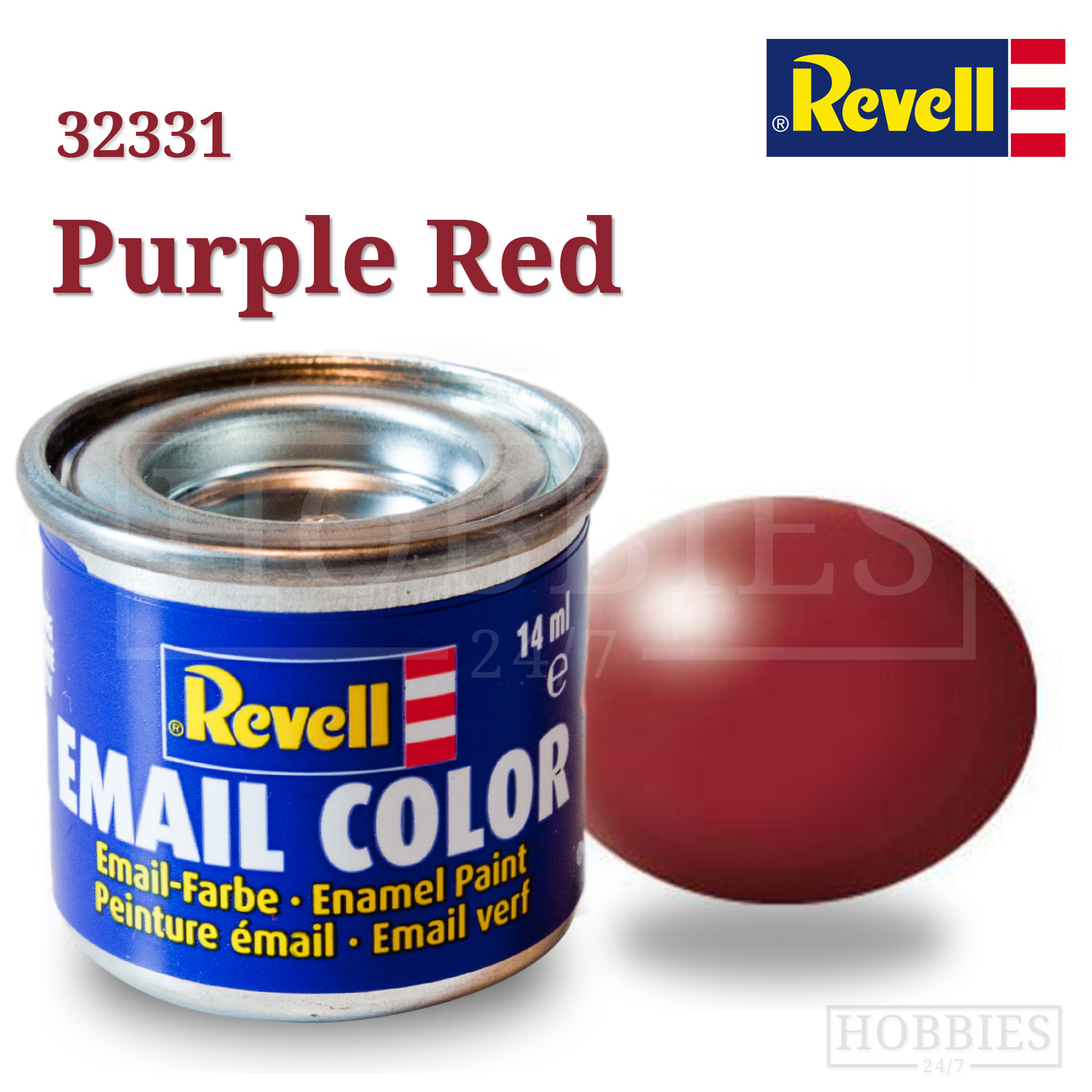 Silk 331 Purple Red - Revell Enamel 14ml Tin - Hobbies247 Online Model Shop