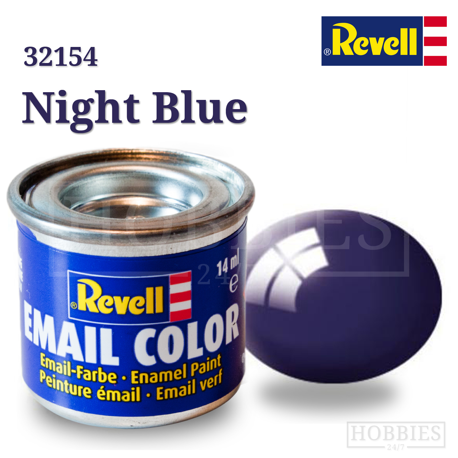 Gloss Night Blue 54 - Revell Enamel 14ml Tin - Hobbies247 Online Model Shop