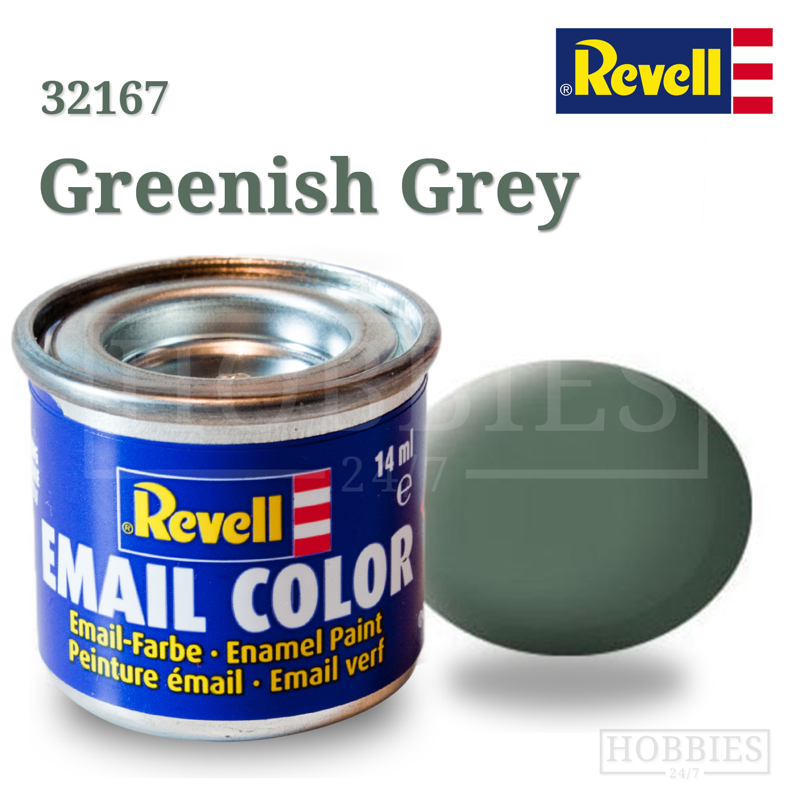 Mat 67 Greenish Grey - Revell Enamel 14ml Tin - Hobbies247 Online Model ...