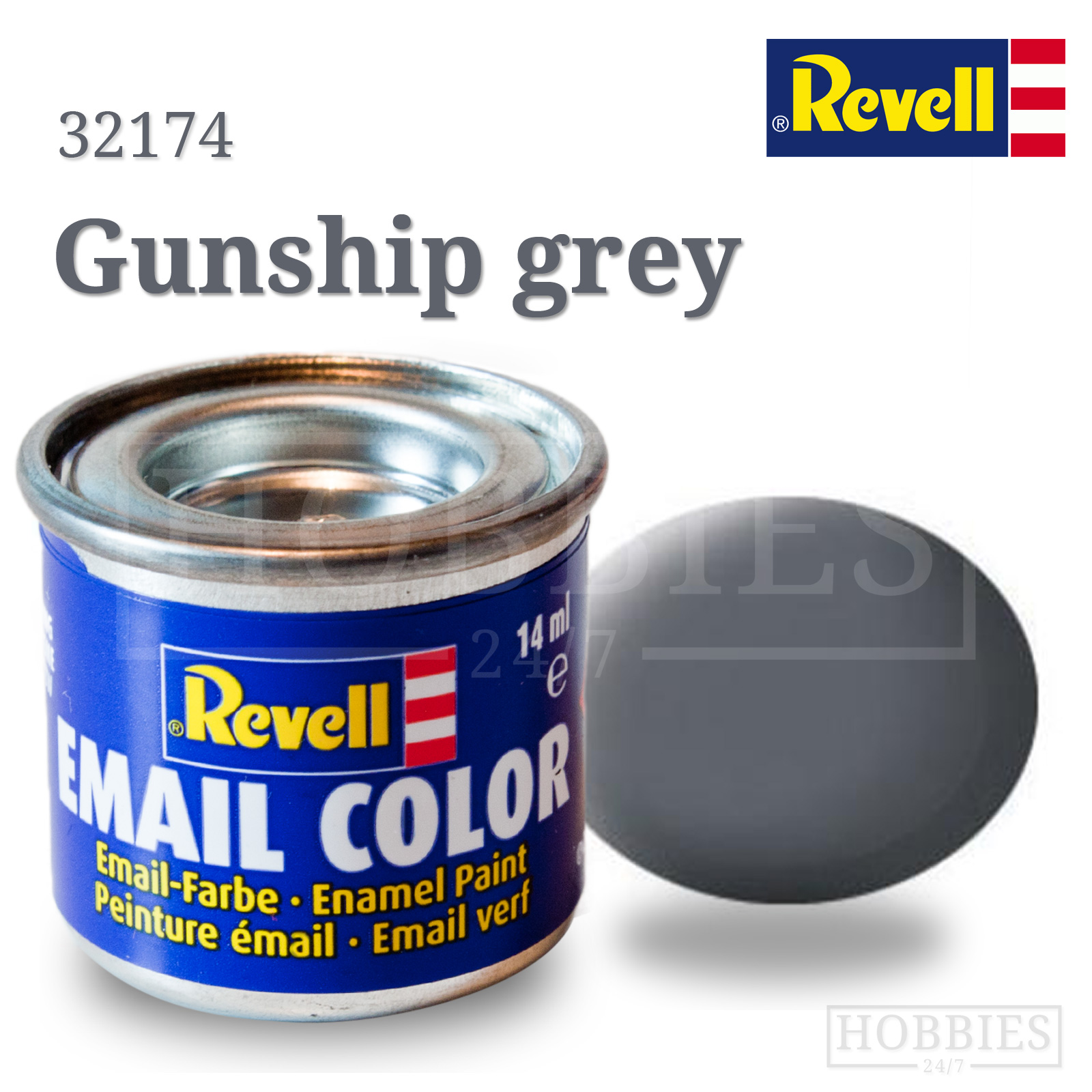 Mat 74 Gunship Grey - Revell Enamel 14ml Tin - Hobbies247 Online Model Shop