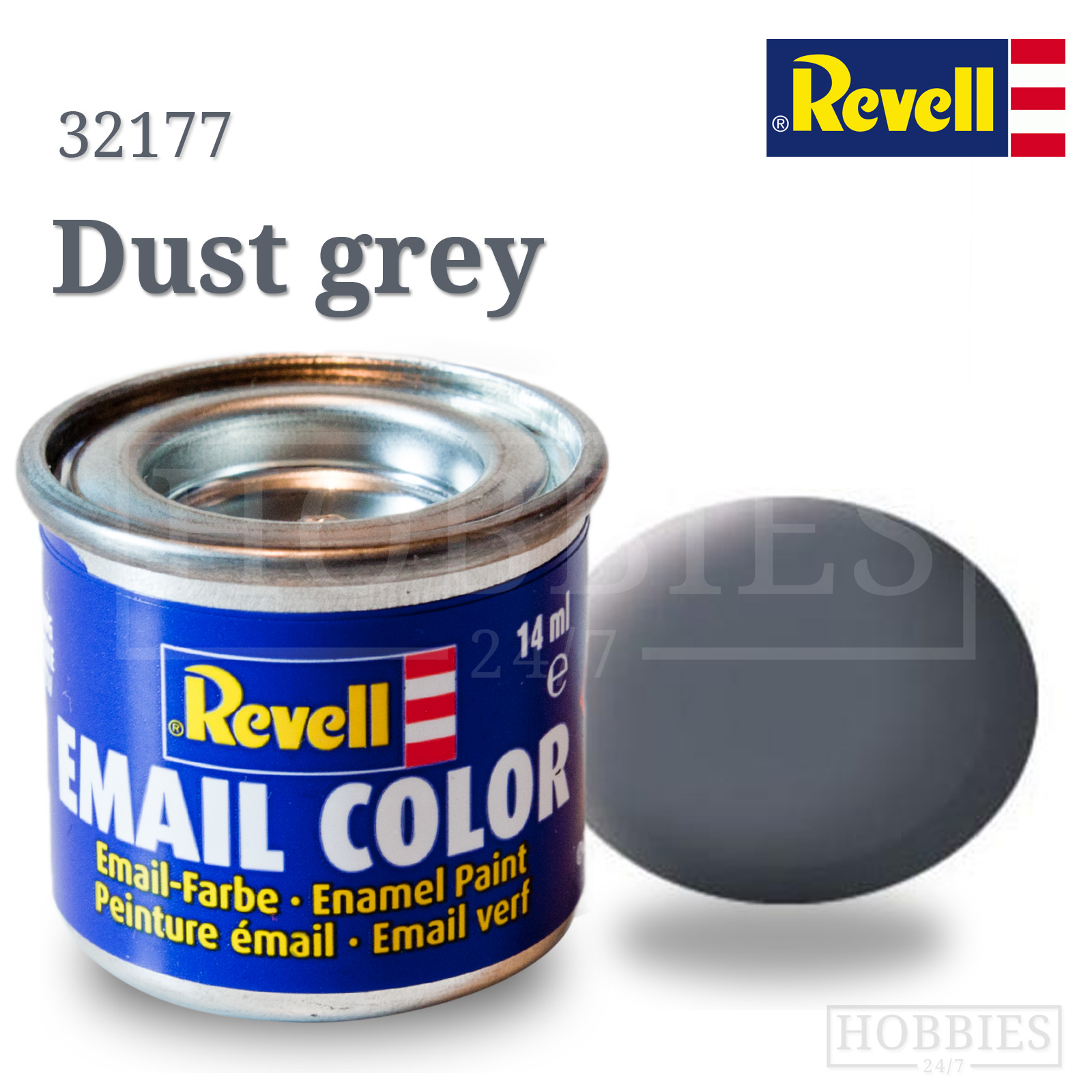 Mat 77 Dust Grey - Revell Enamel 14ml Tin - Hobbies247 Online Model Shop