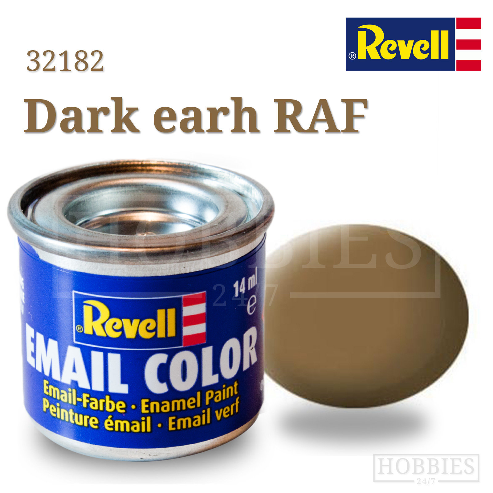 Mat 82 Dark Earth RAF - Revell Enamel 14ml Tin - Hobbies247 Online ...