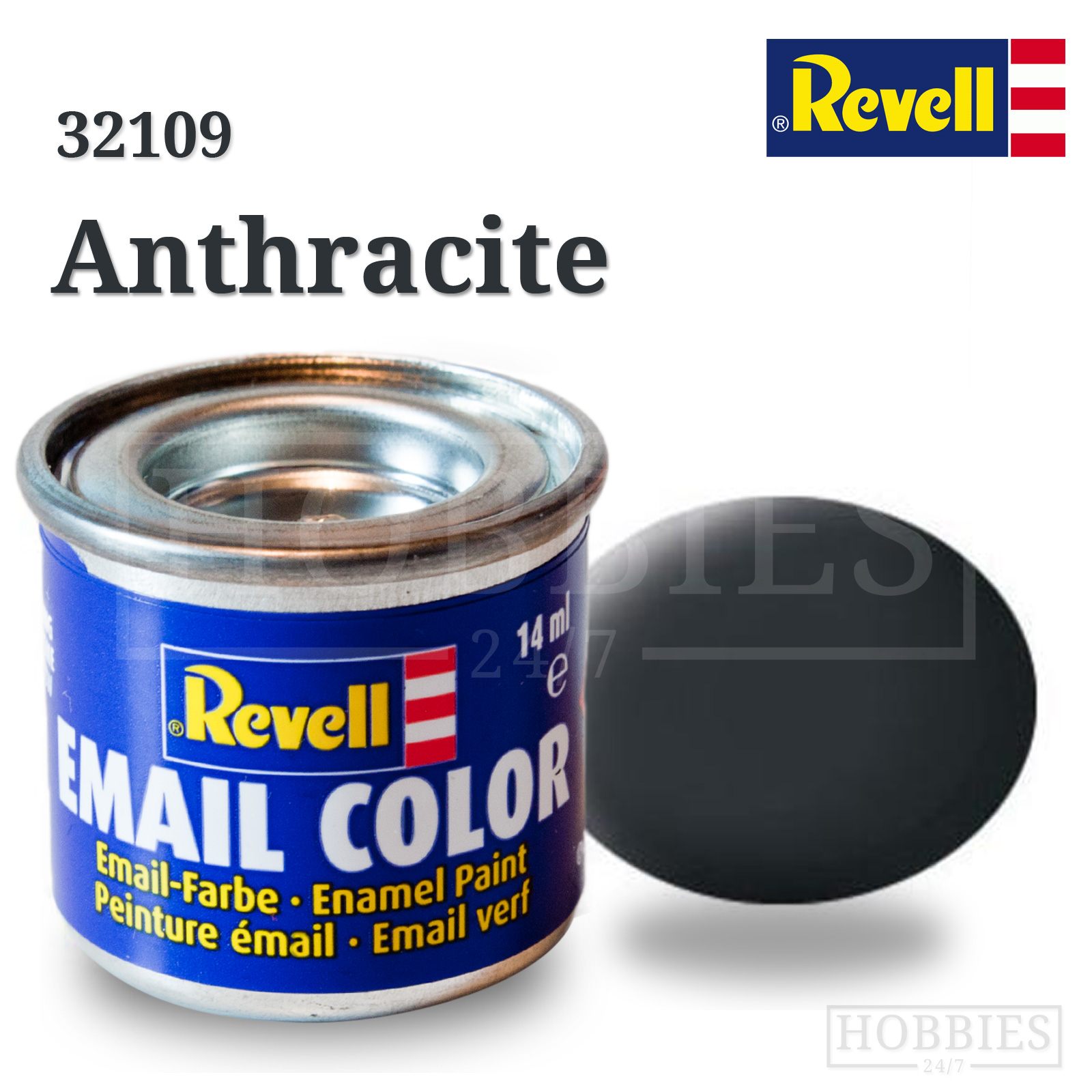 Mat 09 Anthracite - Revell Enamel 14ml Tin - Hobbies247 Online Model Shop