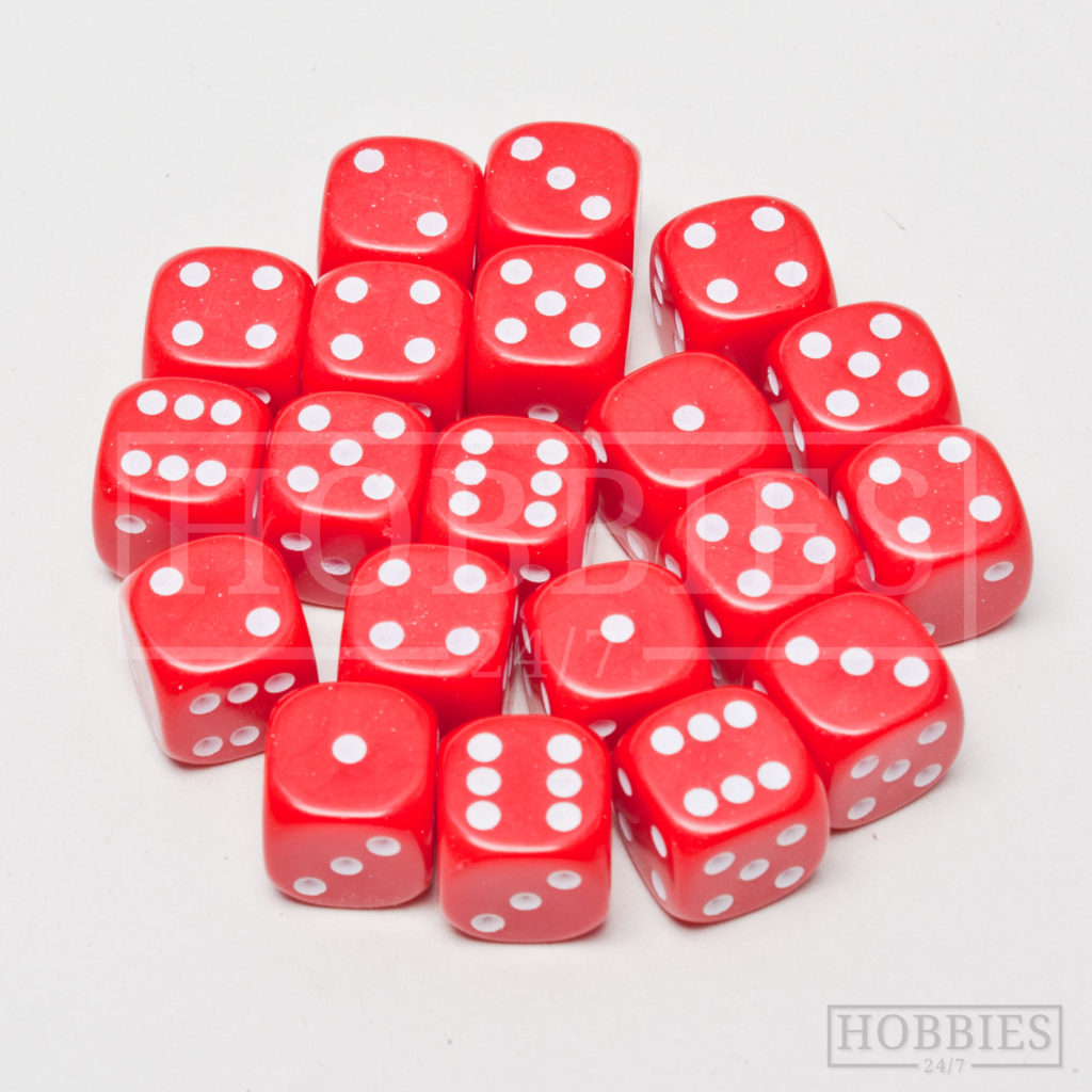 Red 12mm Six Sided Dice D6 - Hobbies247 Model Shop