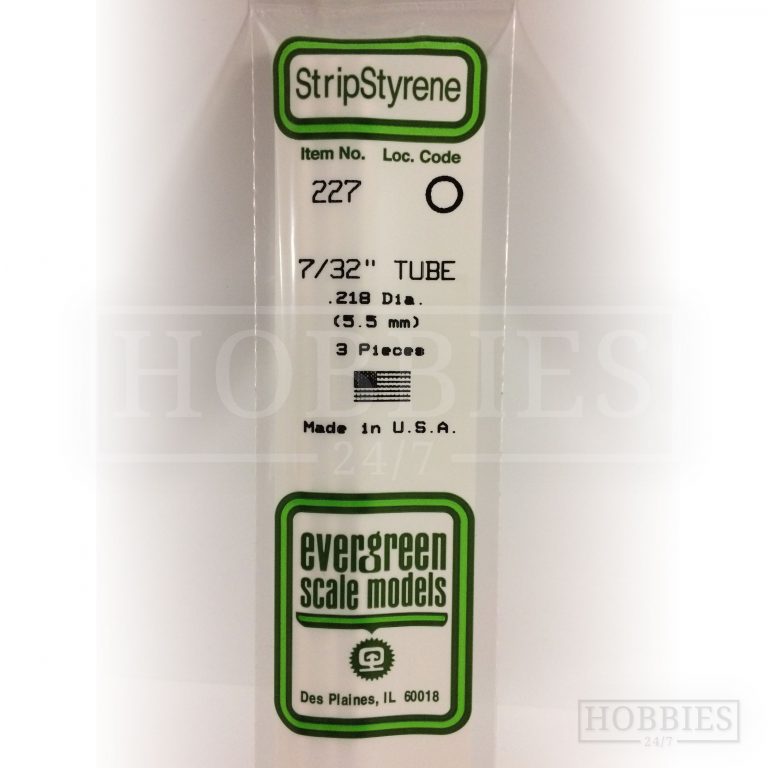Evergreen Styrene Tube EG227 5.5mm - Hobbies247 Model Shop