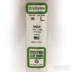 Evergreen Styrene Angle EG295 4mm - Hobbies247 Model Shop