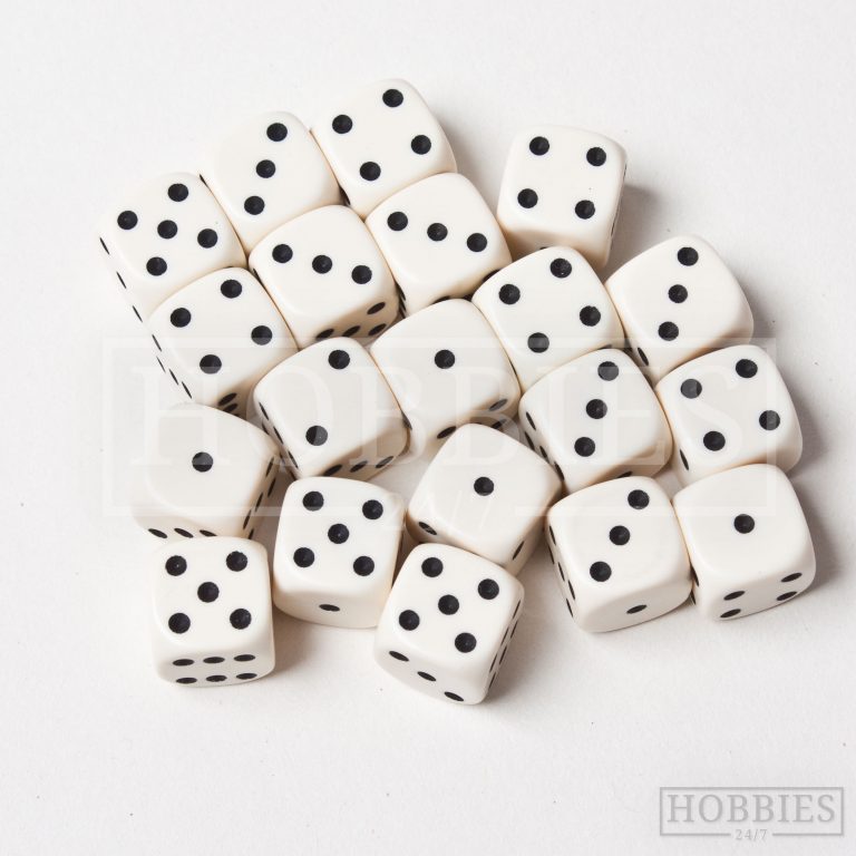 Ivory 14mm Six Sided Dice D6 - Hobbies247 Model Shop