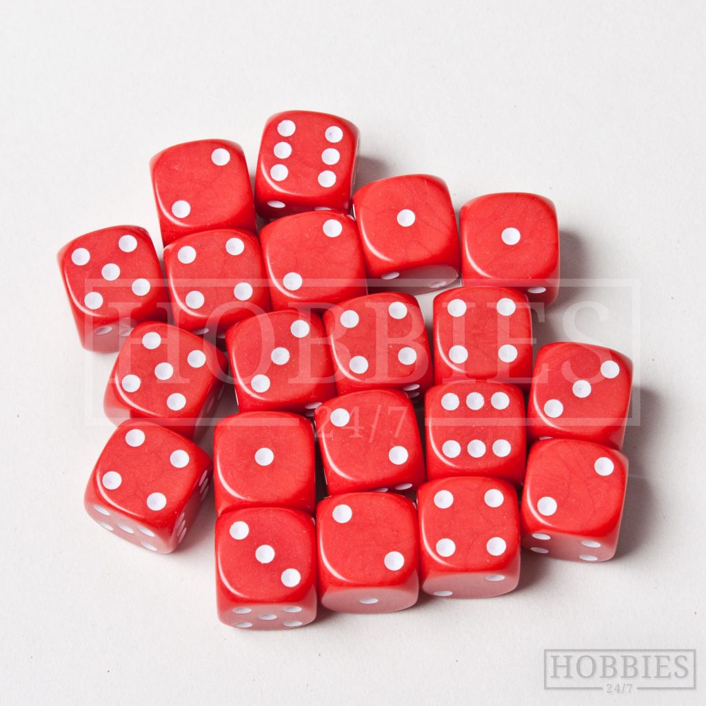 Red 14mm Six Sided Dice D6 - Hobbies247 Model Shop