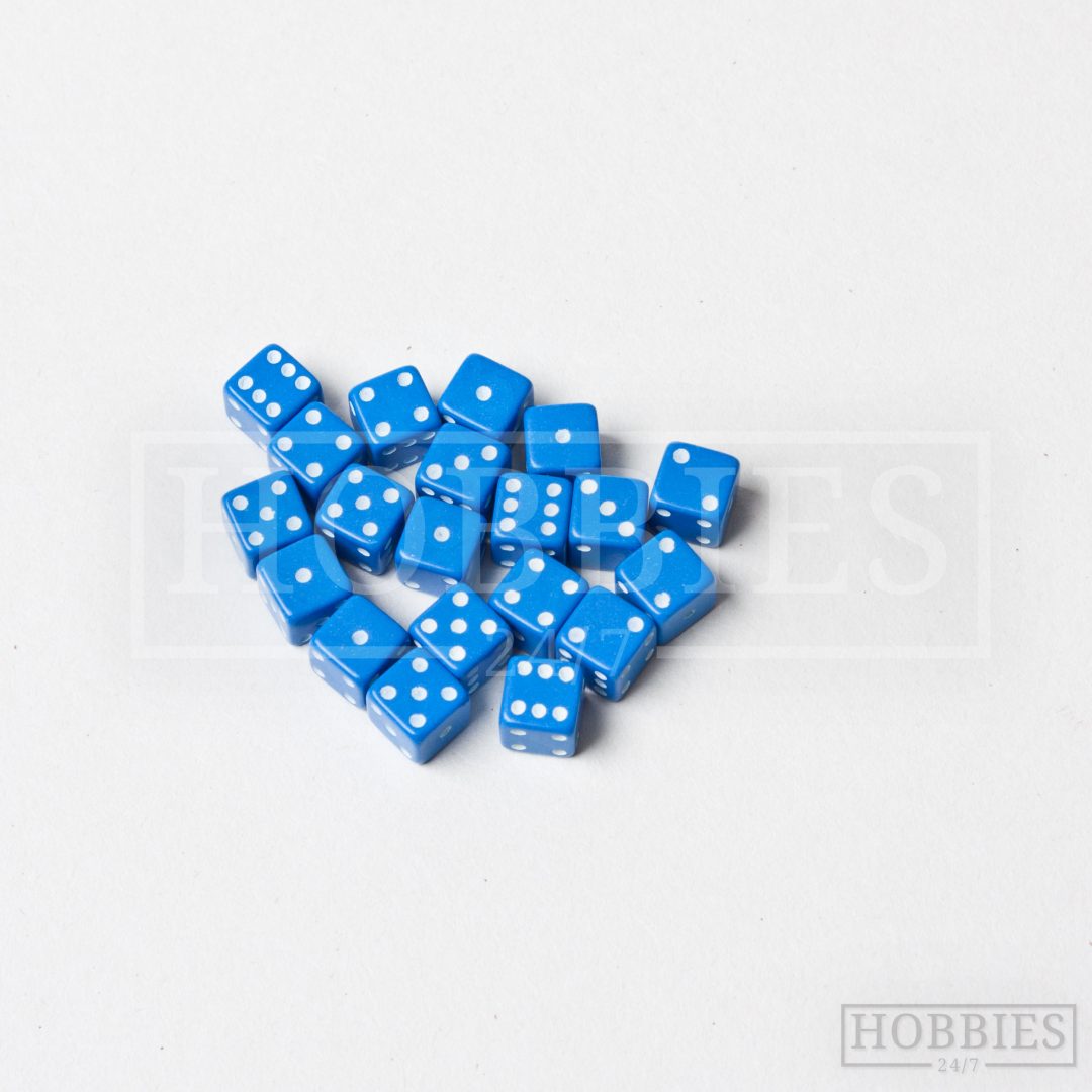 Blue 7mm Six Sided Dice D6 - Hobbies247 Model Shop