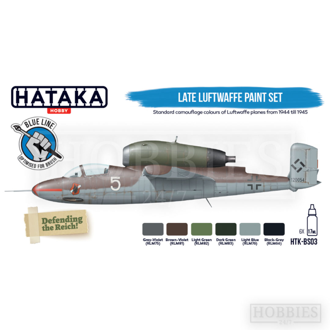 Hataka Late Luftwaffe Paint Set - Blue Line - Hobbies247 Model Shop