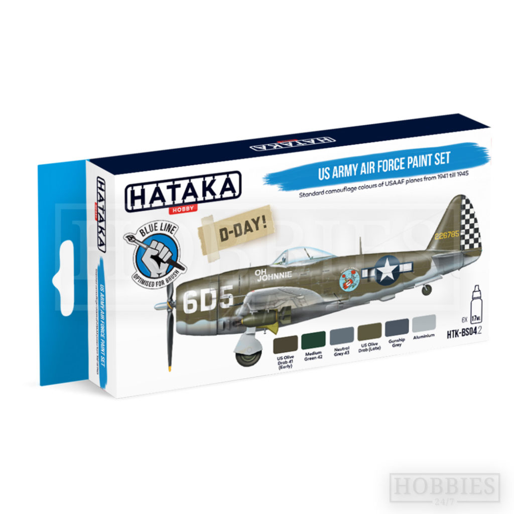 Hataka US Army Air Force Paint Set - Blue Line - Hobbies247 Model Shop
